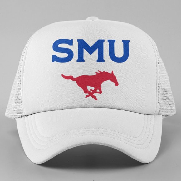Accessories | New Smu Mustangs Foam Trucker Snapback Hat White | Poshmark